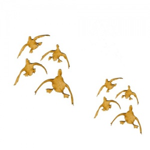 Landing Ducks MDF Wood Bird Shapes for altered art and crafts